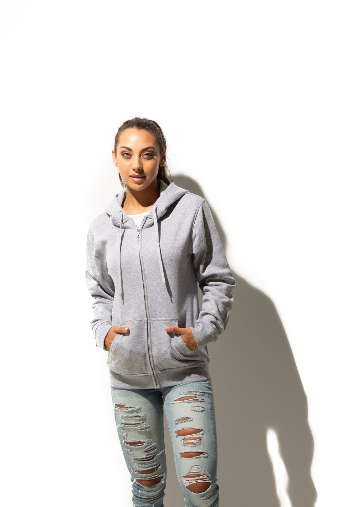 HERO-3020 Unisex Full Zip Hoodie - Sport Grey – Just Like Hero